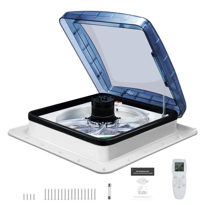 RV Roof Ventilation Fan with Rain Sensor, Reversible Exhaust Fan with ...