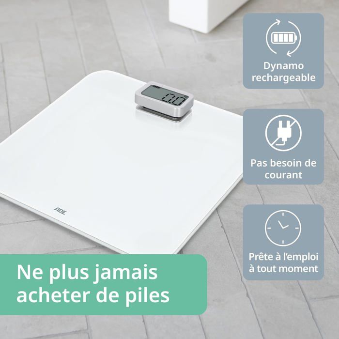 Balance pese personne numérique | sans piles avec dynamo | écologique ...