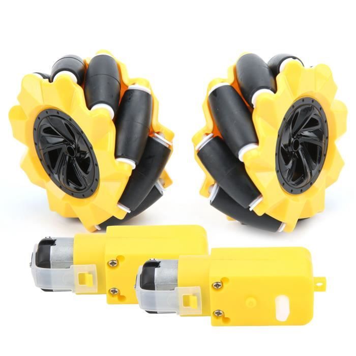 Roue Mecanum - HURRISE - 80 mm - Lot de 2 - Voiture Robot Intelligent ...