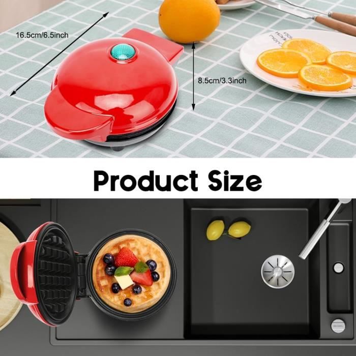 Petit Gaufrier, Machine A Gauffre, 350W Mini Waffle Maker Pour Gaufres ...