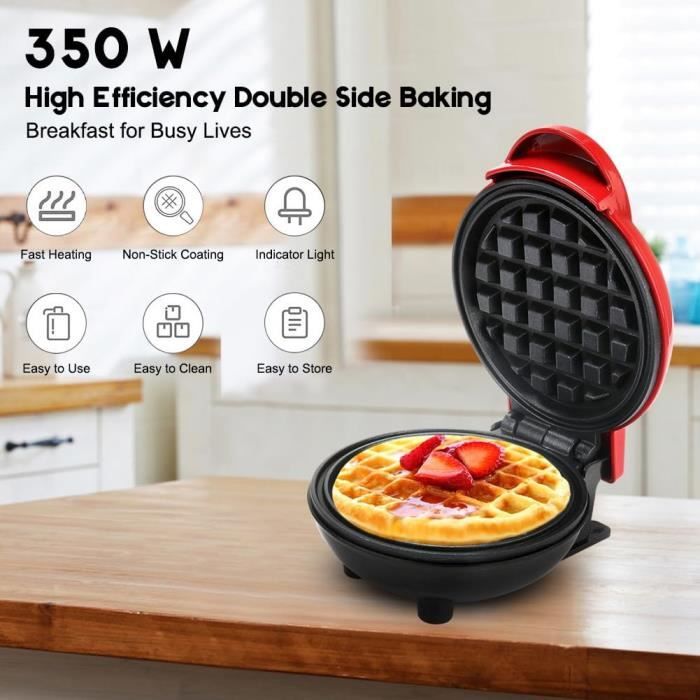 Petit Gaufrier, Machine A Gauffre, 350W Mini Waffle Maker Pour Gaufres ...