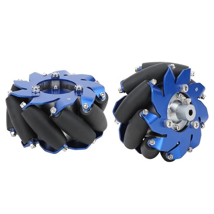Tbest Roue Macanum Roue Mecanum 4 pouces en aluminium gauche avec ...