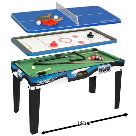 Destockage USG Table multi-jeux 3 en 1 - table multi-jeux au meilleur ...