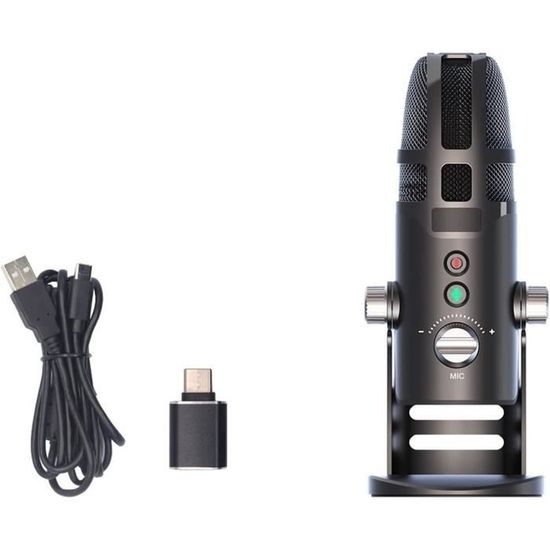 Micro USB Microphone for PC Computer Gamer Streaming Youtube Podcast ...