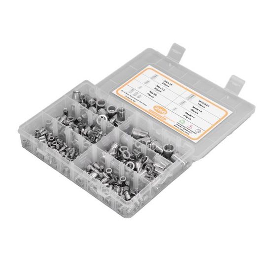 Cikonielf Écrou à rivets 250 pièces Rivet Écrou 304 En Acier Inoxydable ...