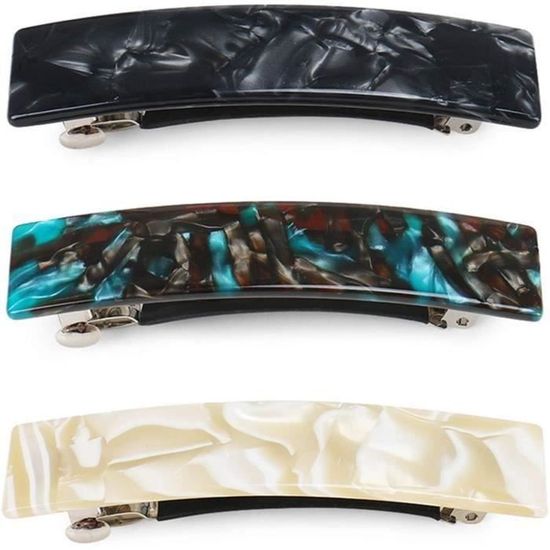Rousa Lot de 3 Barrettes à Cheveux Rétro en Polyester avec Fermoir ...