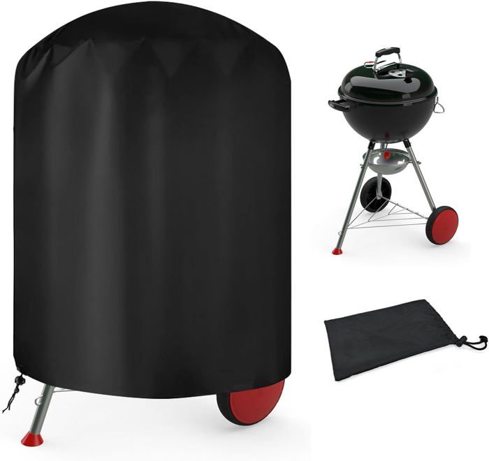 Housse Barbecue Exterieur Rond, Bâche de Protection BBQ Couverture Anti ...