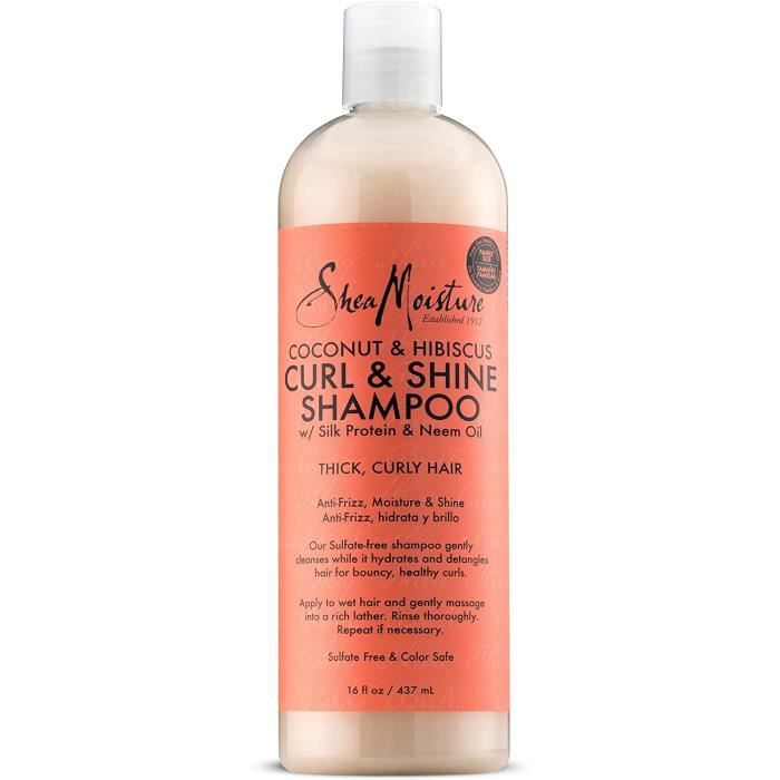 Sheamoisture Coconut And Hibiscus Curl And Shine Shampoo 16 Ounce By Shea