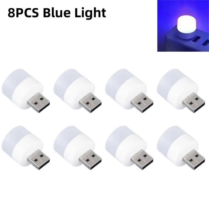 Lampe a poser,Mini lampe LED avec prise USB,5V,1W,Super lumineuse,idéale pour la lecture- 8PCS ...