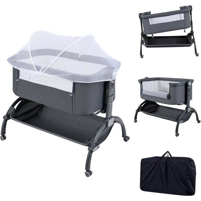 Lit Cododo Bébé Evolutif Matelas COSTWAY-Moustiquaire-Verrou ...