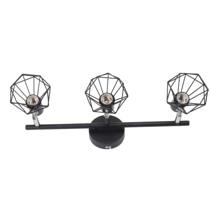 HURRISE projecteur de plafond à 3 voies Kit d'éclairage sur rail à 3 ...