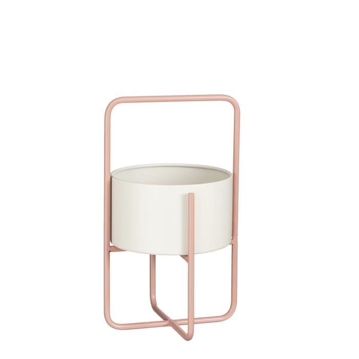 Mica Decorations Pot de fleur Shandy - 26x26x42 cm - Fer - Rose ...