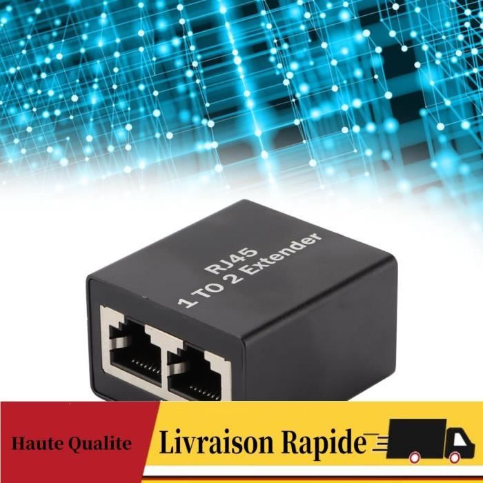Qiilu Séparateur Ethernet Répartiteur Ethernet, Séparateur de Câble ...