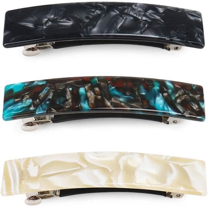 Rousa Lot de 3 Barrettes à Cheveux Rétro en Polyester avec Fermoir ...