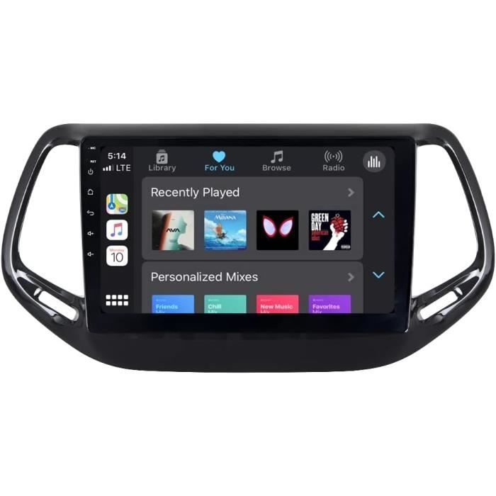10.1 Pouces Android 11 Autoradio Pour Jeep Compass 2017-2020 Écran ...