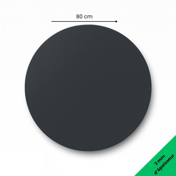 Rond verre acrylique gris 3 mm - Diamètre 80 cm (800 mm) - Disque verre synthétique - Plaque ...