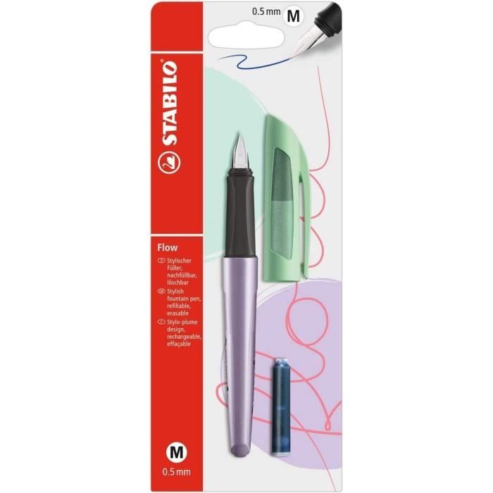 STABILO Stylo plume Flow COSMETIC en métal Violet-vert250 - Cdiscount ...