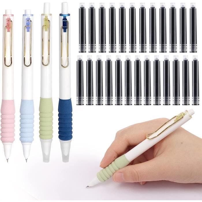Lot De 4 Stylos Plume Rétractables Stylo Plume Rétractable Stylo