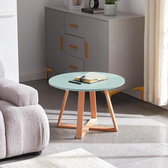 LuxNook Table Basse Ronde, 60 * 40cm, Table de Salon, Finition Mate ...
