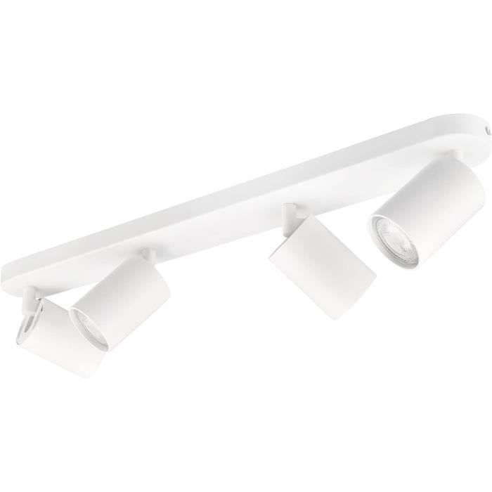 Plafonnier Led 4 Spots Orientables 4 Gu10 Spots De Plafond Pivotants ...