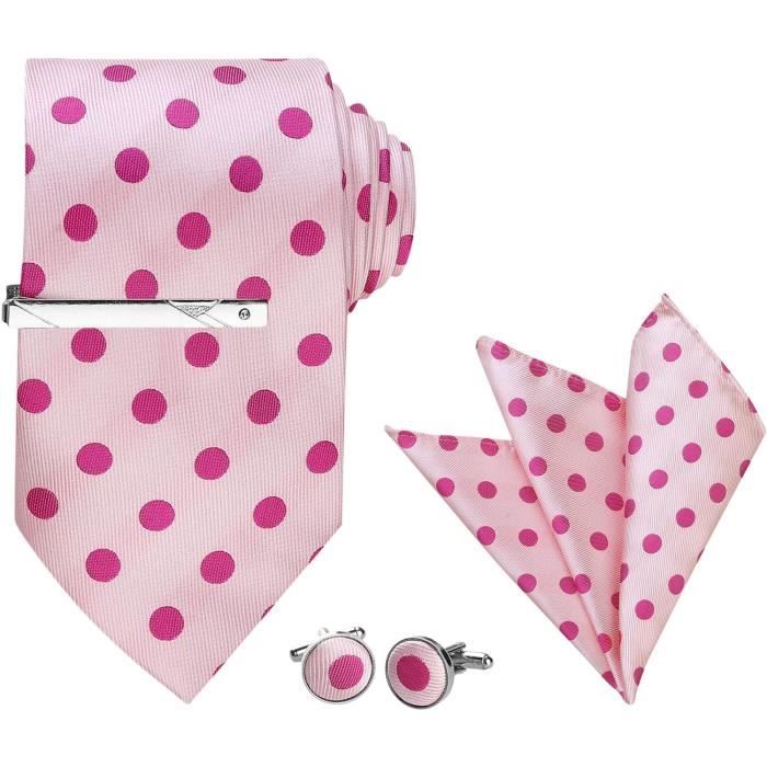 Ensemble De Cravate Pour Hommes Tache À Pois Cravate Poche Carré ...