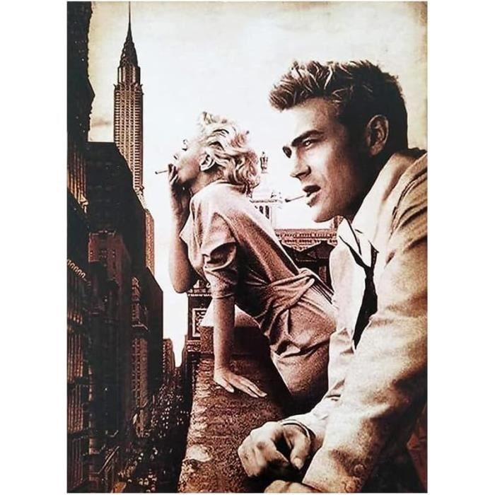 Marilyn Monroe Et James Dean Poster Mural Décoratif Imprimé Artistique ...