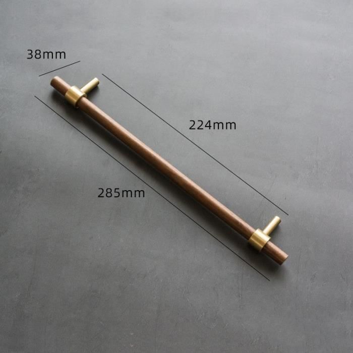 POIGNEE DE MEUBLE - BOUTON DE MEUBLE,Walnut Wood 224mm--poignée de ...