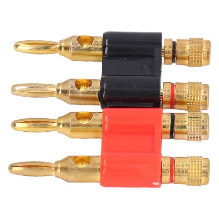 Prise banane double Fiche Banane en Laiton, Double Fiche Banane, 2 ...