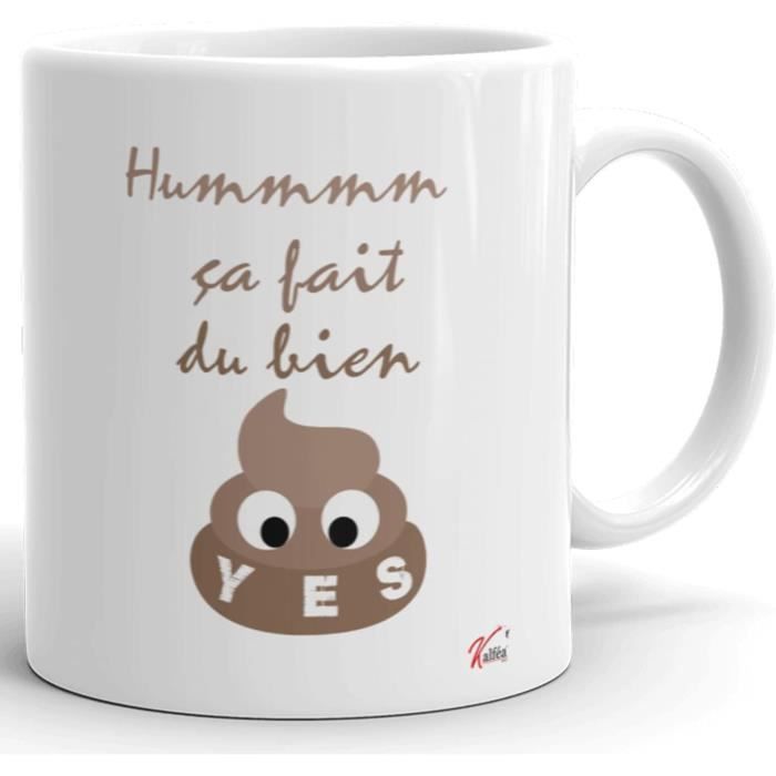 Mug Humour Café Penses À Faire Caca Ça Fait Du Bien Tasse Céramique ...