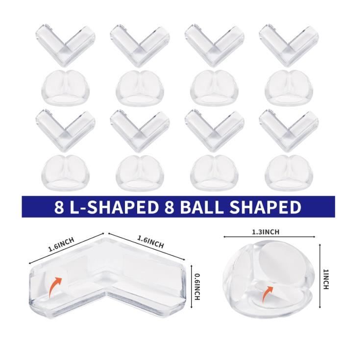 Protection Coin de Table Bébé, 16 PCS Transparent Protege Coin de Table ...