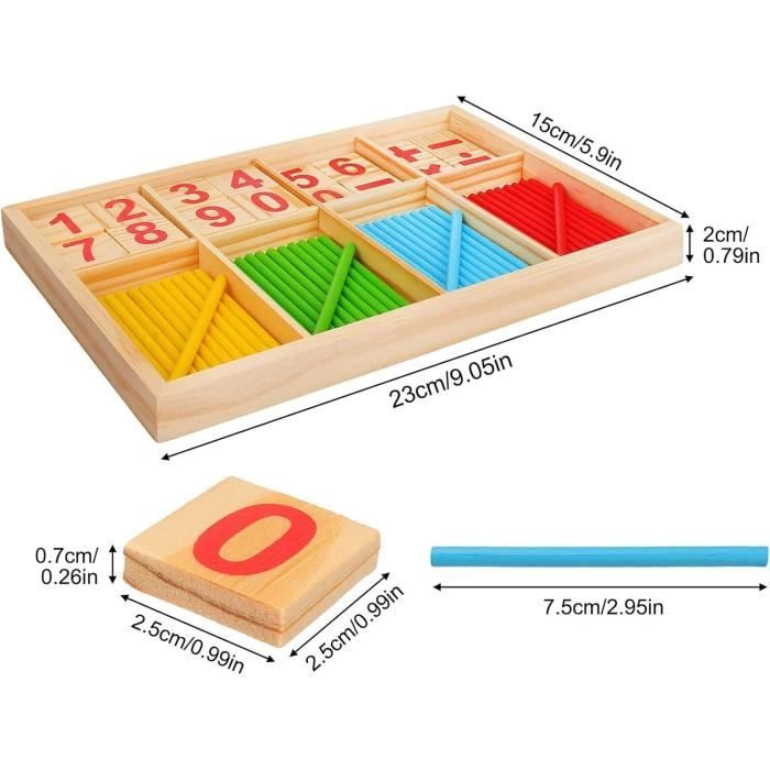 Table de Multiplication en Bois,Numéros Consécutifs en Bois,Bébé Blocs ...