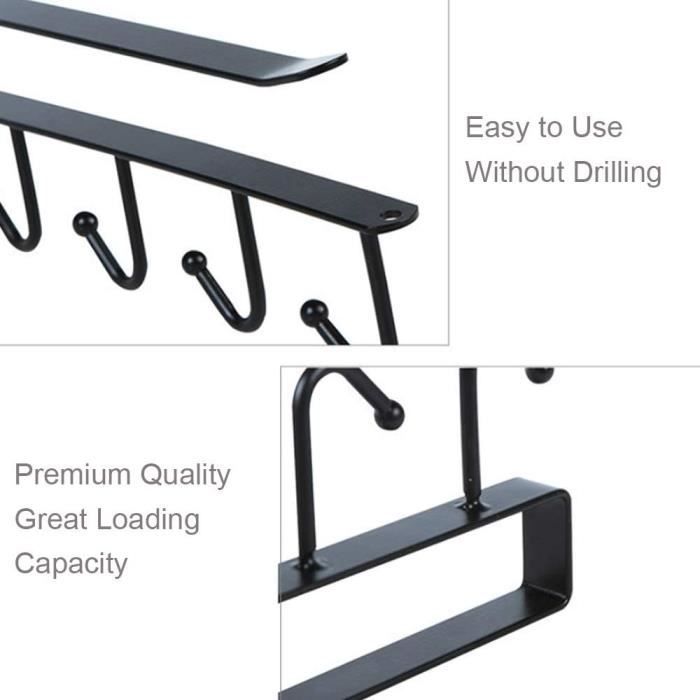 2pcs Tasse Tasses à vin Verres de Rangement Crochets Ustensiles de ...