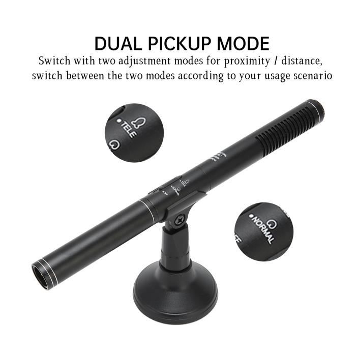 EJ.life Microphone d'interview filaire professionnel portable pour ...