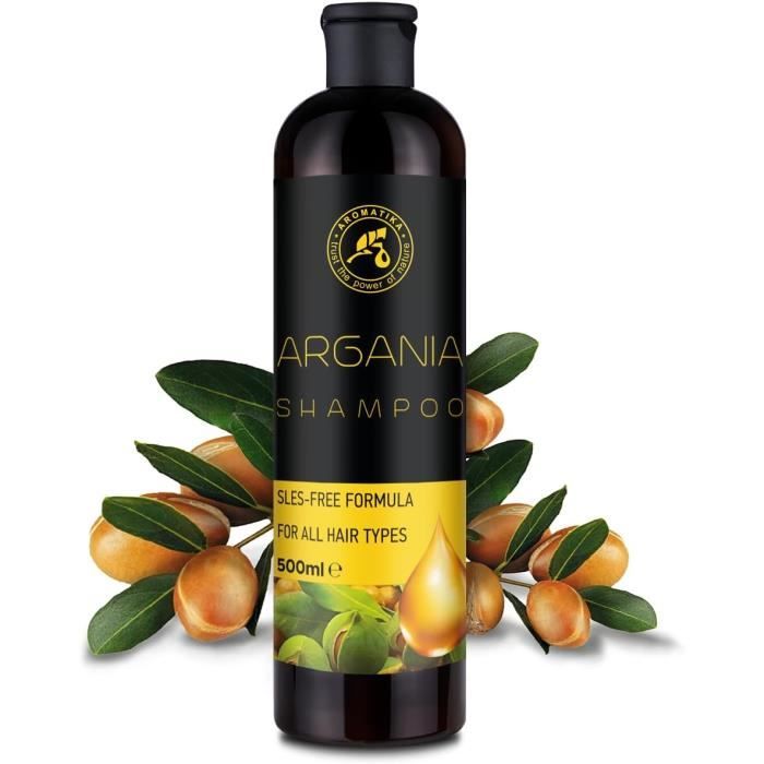 Shampoing Argan 500Ml-Shampoing À L'Huile D'Argan-Shampoing Hydratant-Soins Des Cheveux Et Du ...