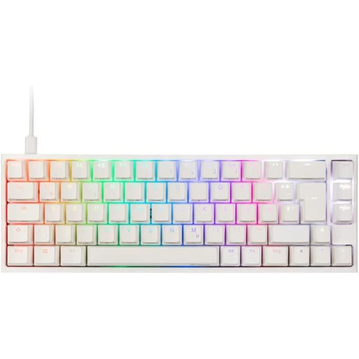 One 2 Sf Blanc Clavier Gaming Mécanique Rgb Éclairage, Clavier Cherry ...