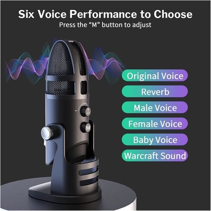 Micro USB Microphone for PC Computer Gamer Streaming Youtube Podcast ...