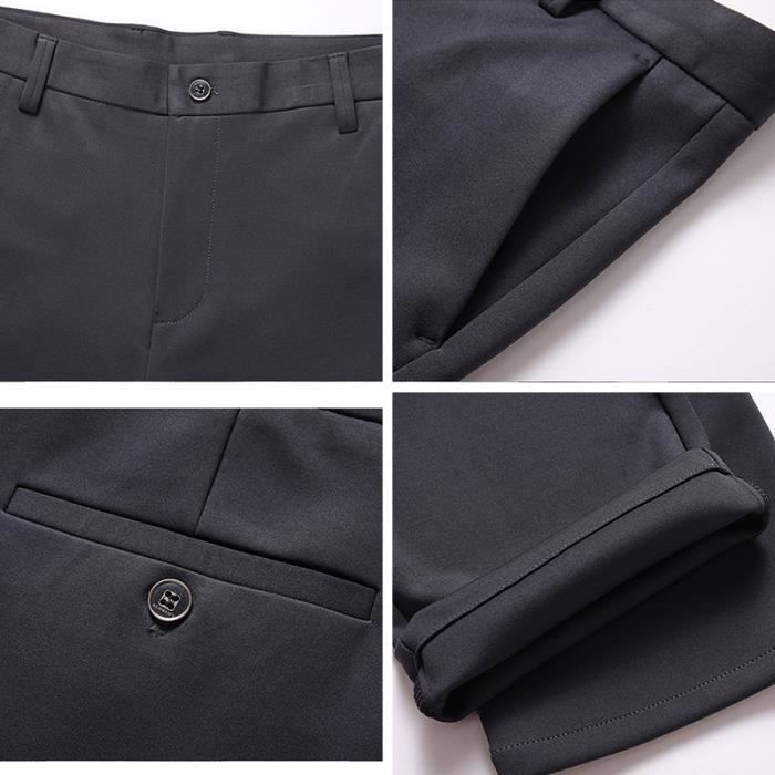 Pantalon Homme Regular Droite Stretch Pantalon Business Léger Couleur ...