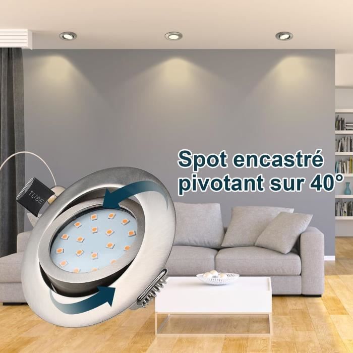 Spot LED Encastrable Plafond Orientable, 230V Encastrables Extra Plats ...