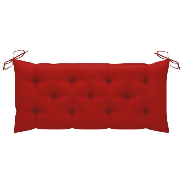 YIN(3063789)Banc de jardin avec coussin 120 cm Bois d'acacia massif ...