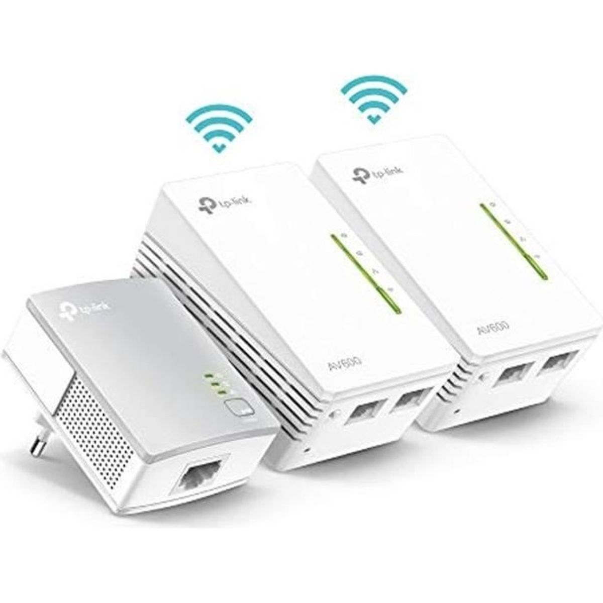 TP-Link CPL 600 Mbps + CPL WiFi 300 Mbps avec Ports Ethernet, Prise CPL ...