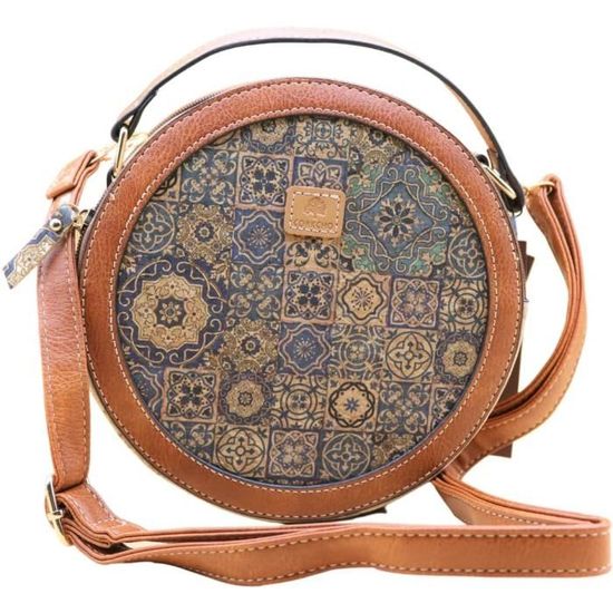 Sac Rond En Liège À Main, Sac Croisé En Liège Naturel, Bandoulière ...