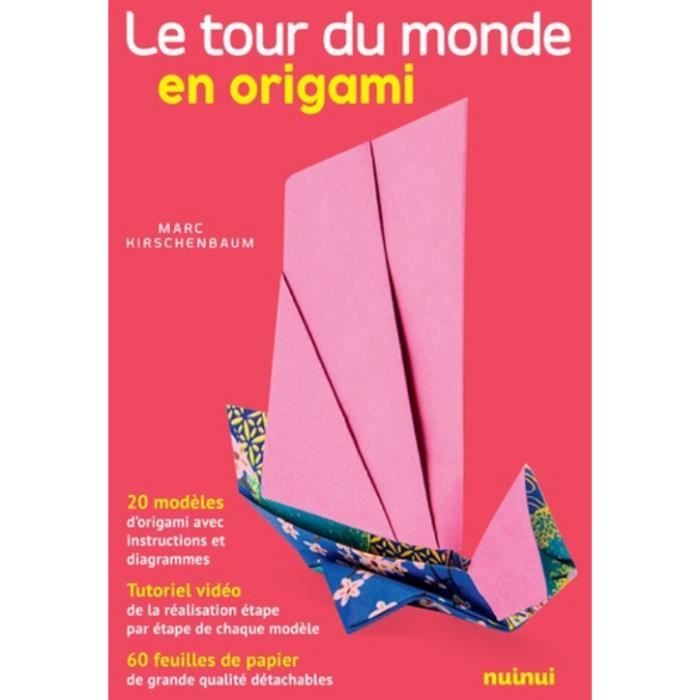 Origami - Le tour du monde en origami - 20 modèles - Tutoriel vidéo - 60 feuilles de papier ...
