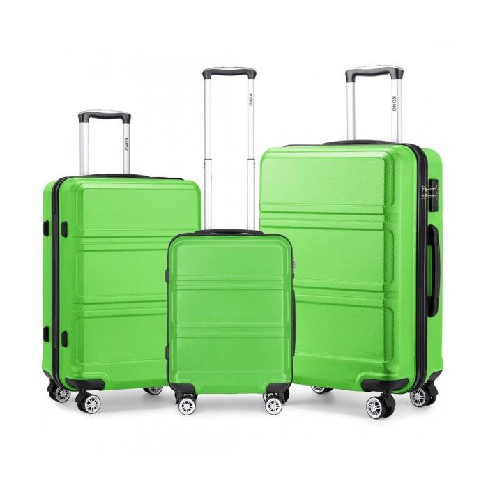 Kono Set de 3 Valises de Voyage (51/65/75cm) Rigide ABS Bagage Trolley ...
