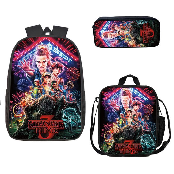 Sac à dos Stranger Things-Sac scolaire enfant à motif série TV,design ...