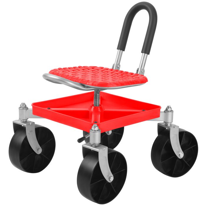 Tabouret de Jardin Roulant Réglable en Hauteur - Siège Pivotant à 360 ...