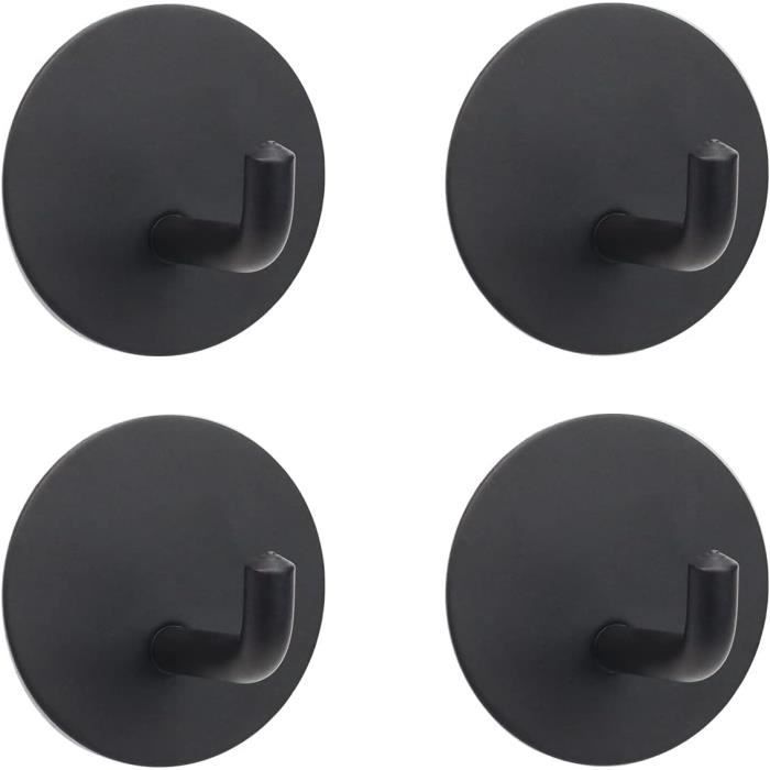 Lot de 4 crochets adhésifs robustes sans perçage, crochets muraux en ...