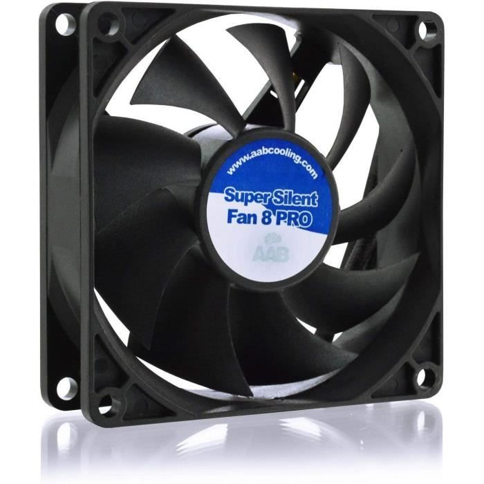 Super Silent Fan 8 Pro - 80mm Ventilateur pour Boîtier Silencieux et Efficace avec 4 Pads Anti ...