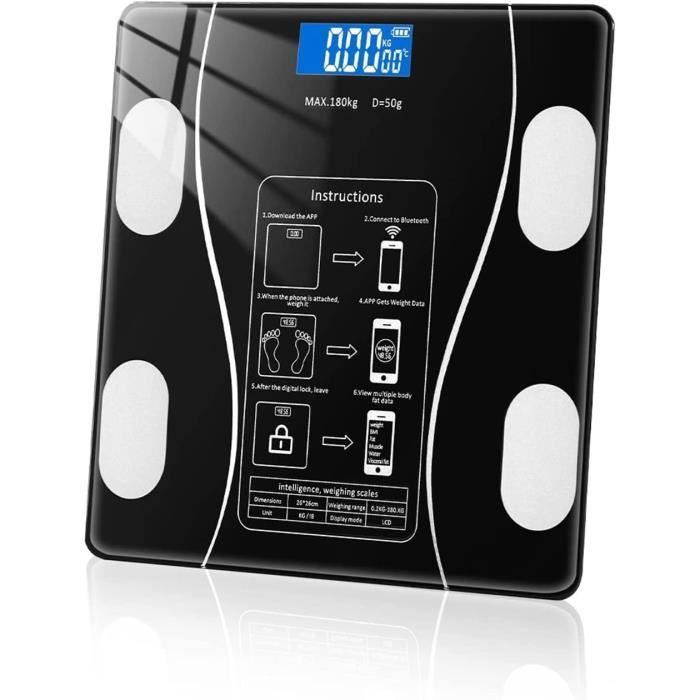 Échelle De Poids Corporel, Échelle De Pesée Bluetooth Body Fat Smart ...