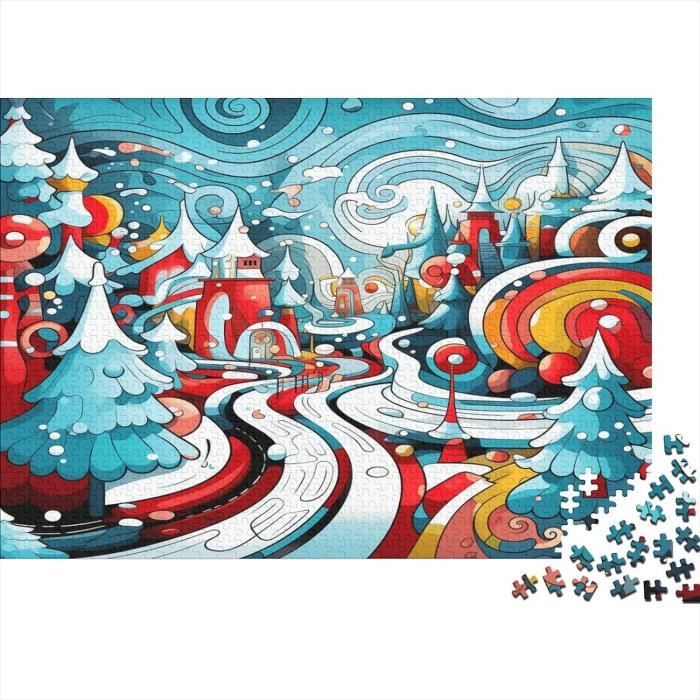 Neige Paysage Puzzle 500 Pièces Adulte Ai Design Puzzle Salon Mur Art ...