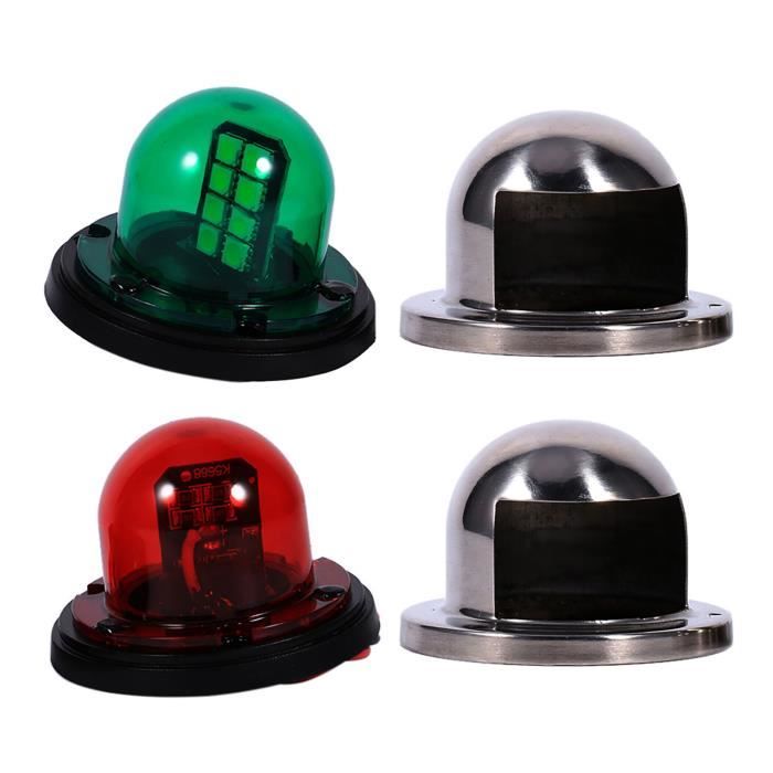 Garosa Feux de navigation bateau marine inox LED 12V rouge vert ...